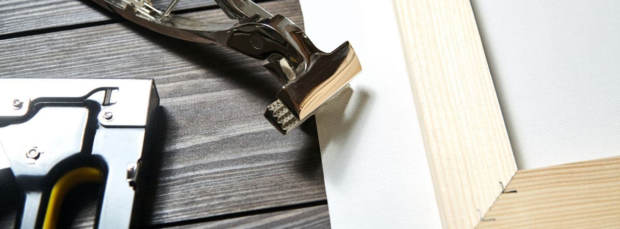 Mount and stretch your canvas on a frame