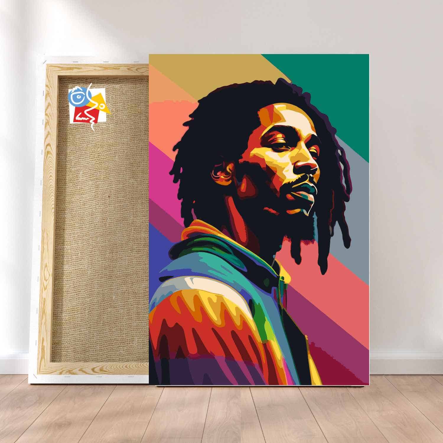 Bob Marley Kleurplaten Wall Sticker Mural 3D Art Wall Decals Bob