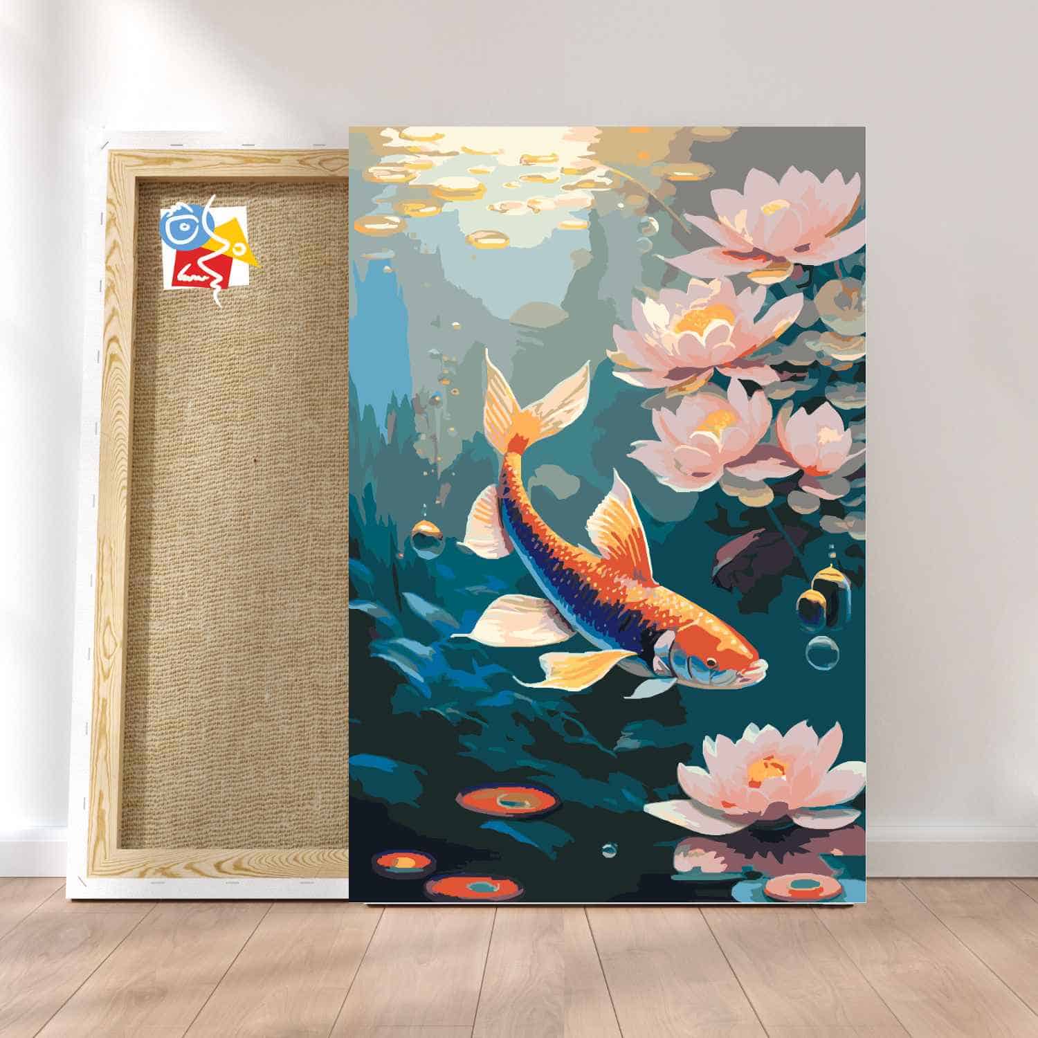 Painting By Numbers Set - Lotus and Koi Carp