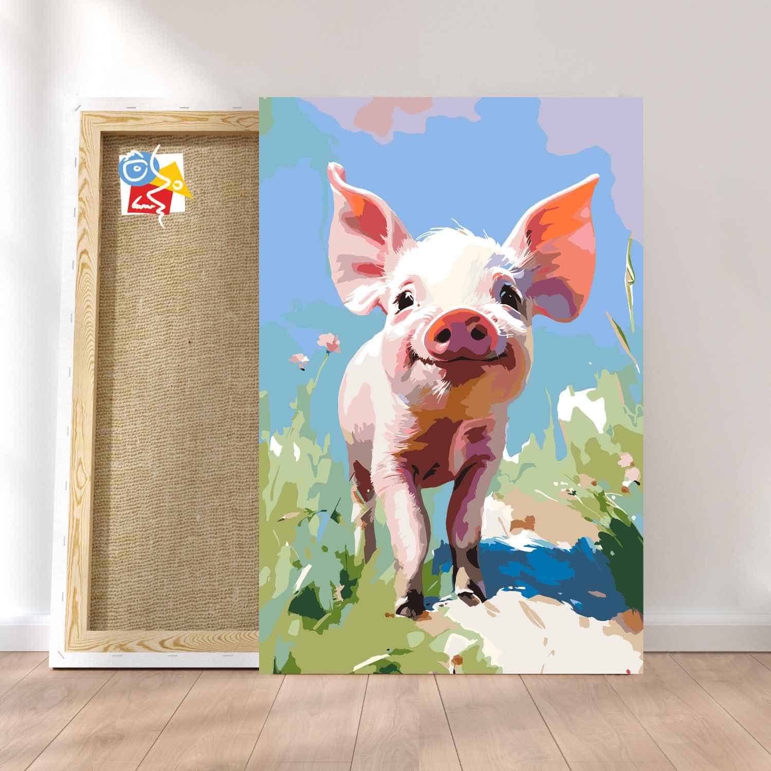 Painting By Numbers Set - Playful Piglet