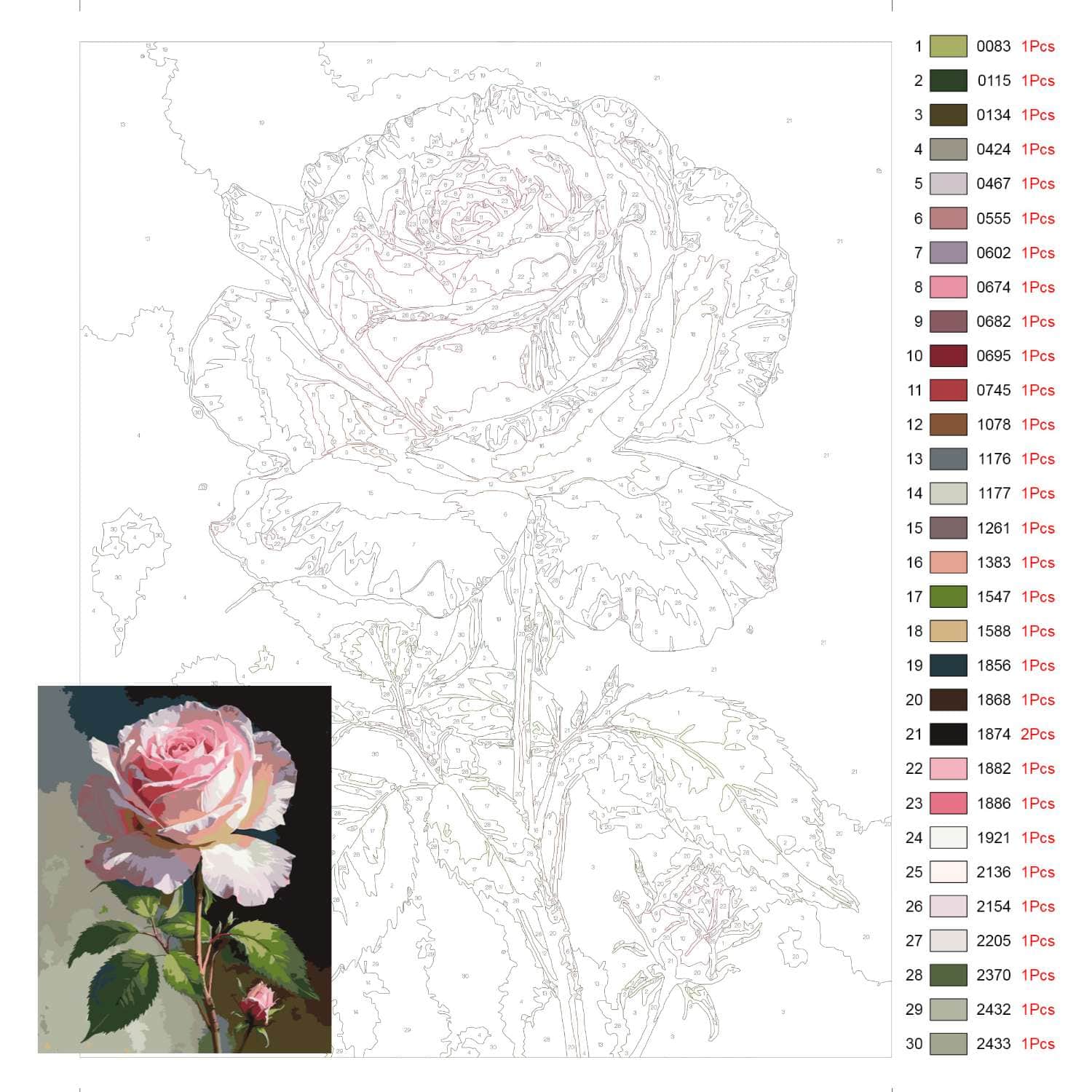 Painting by Numbers - Flowers