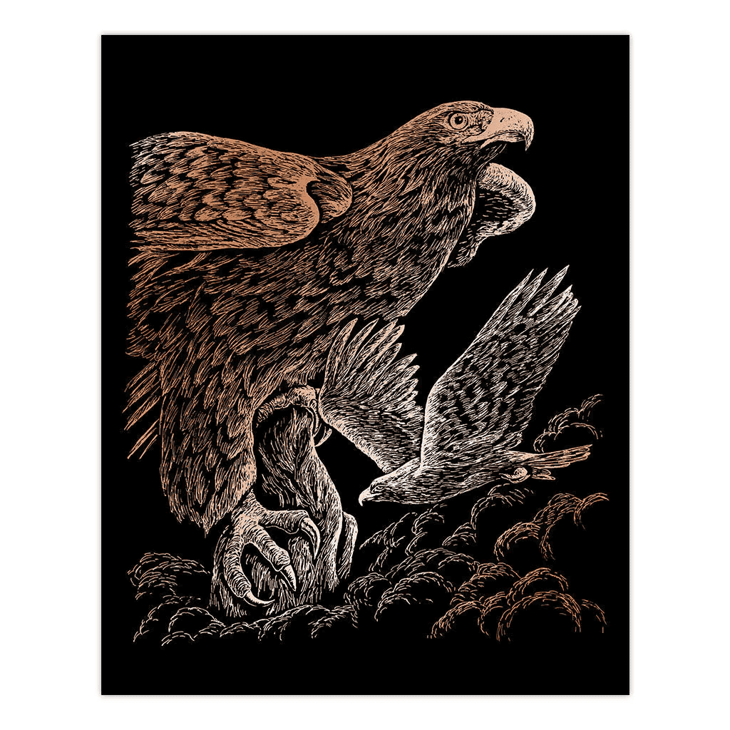 Copper Engraving Art - Hawks