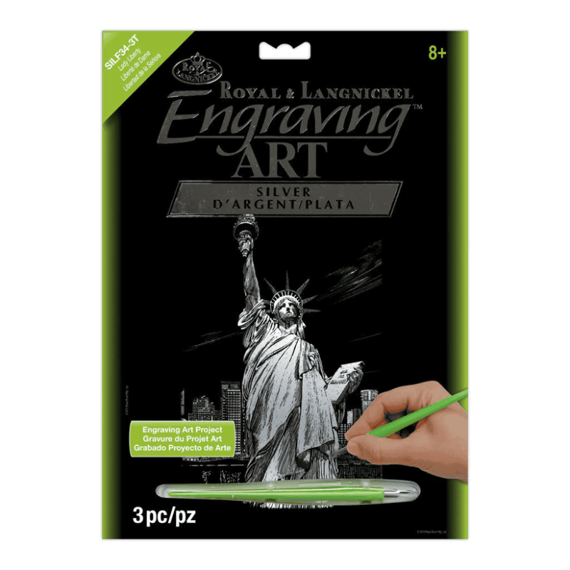 Silver Engraving Art - Statue Of Liberty